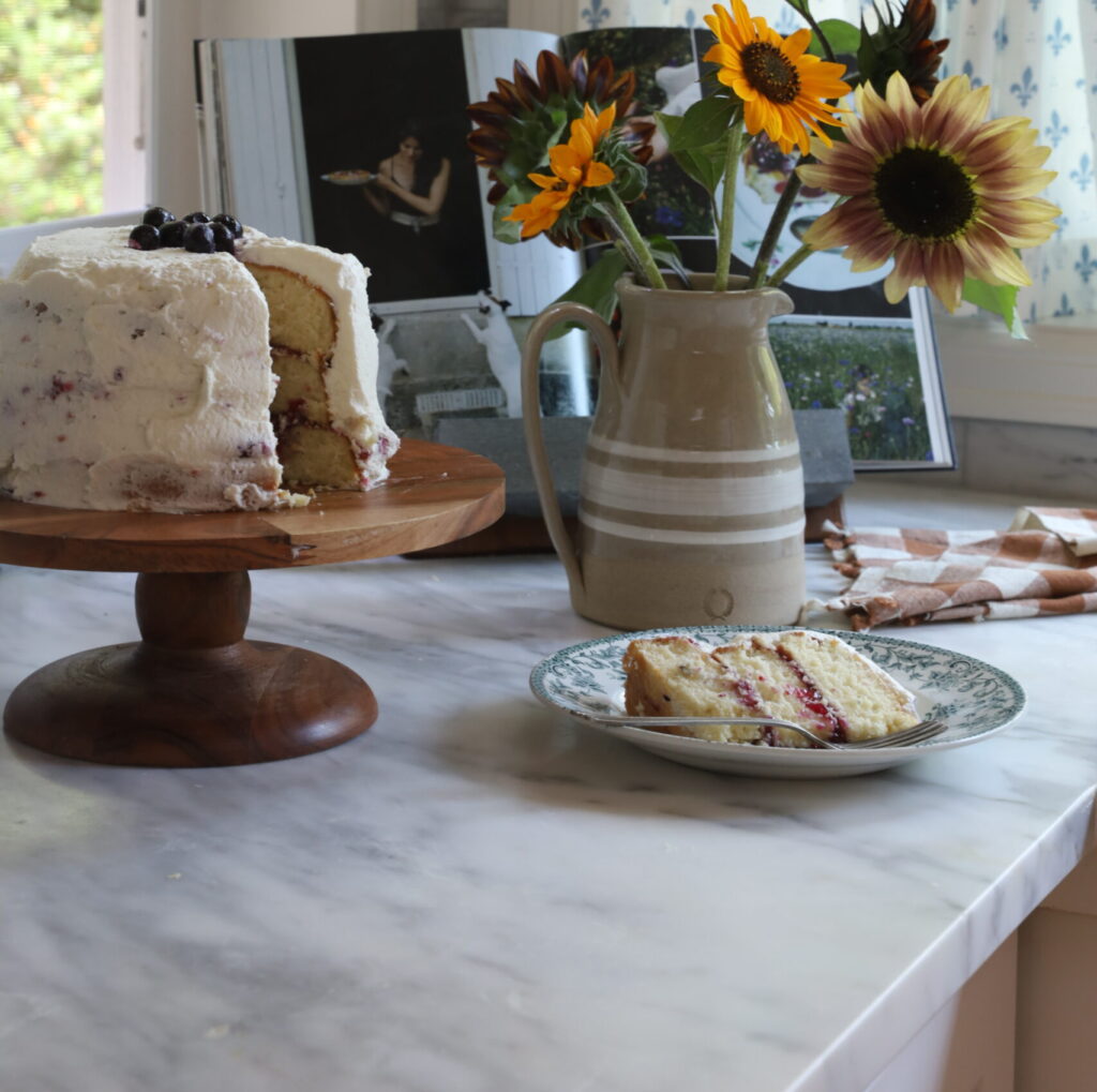 Smashed Berry Cake with Mascarpone - Lemon Grove Lane